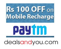 Rs.100 OFF on Any Recharge from Paytm at FreeKaaMaal.com