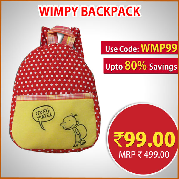 Wimpy Backpack - Multi Polka , Size - 9x3x11 worth Rs. 499 at Rs. 99 ...