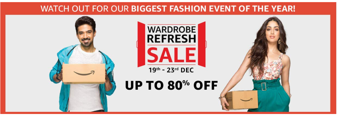 Amazon Wardrobe Refresh Sale - Up to 80% OFF [19-23 Dec]