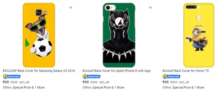 Top Models Mobile Cases and Covers Flat Rs. 49