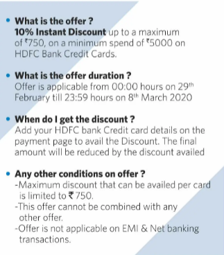 HDFC Offer On Myntra: Get A 10% Instant Discount