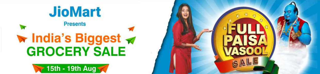 Jio Mart Full Paisa Vasool Sale: India Biggest Grocery Sale [15th-19th ...