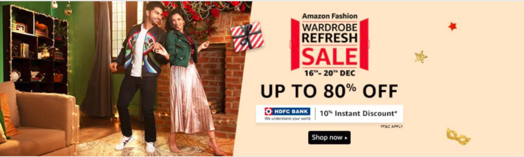 Amazon Wardrobe Refresh Sale 2020- Upto 70% OFF On Fashion [16 Dec - 20 ...